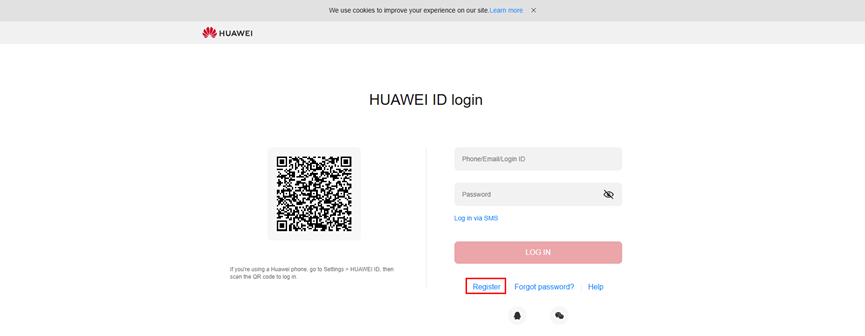 huawei verification code text