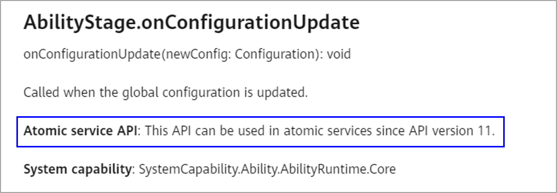 Atomic Service API Description-References - HUAWEI Developers