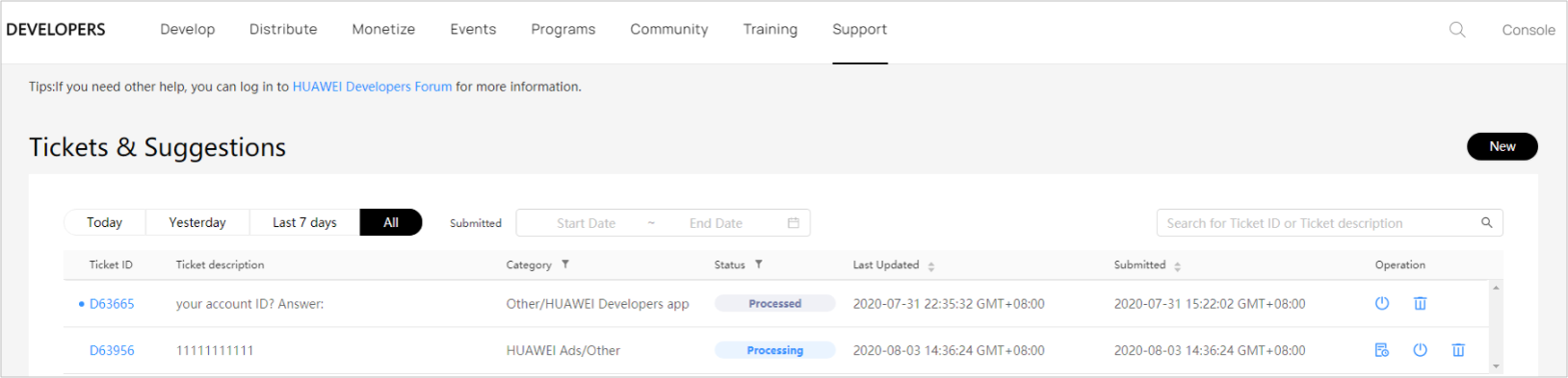 Customer Service-Service and Support-Petal Ads - HUAWEI Developers