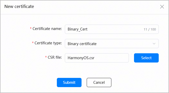 Requesting a Binary Certificate-Managing Certificates and Fingerprints ...