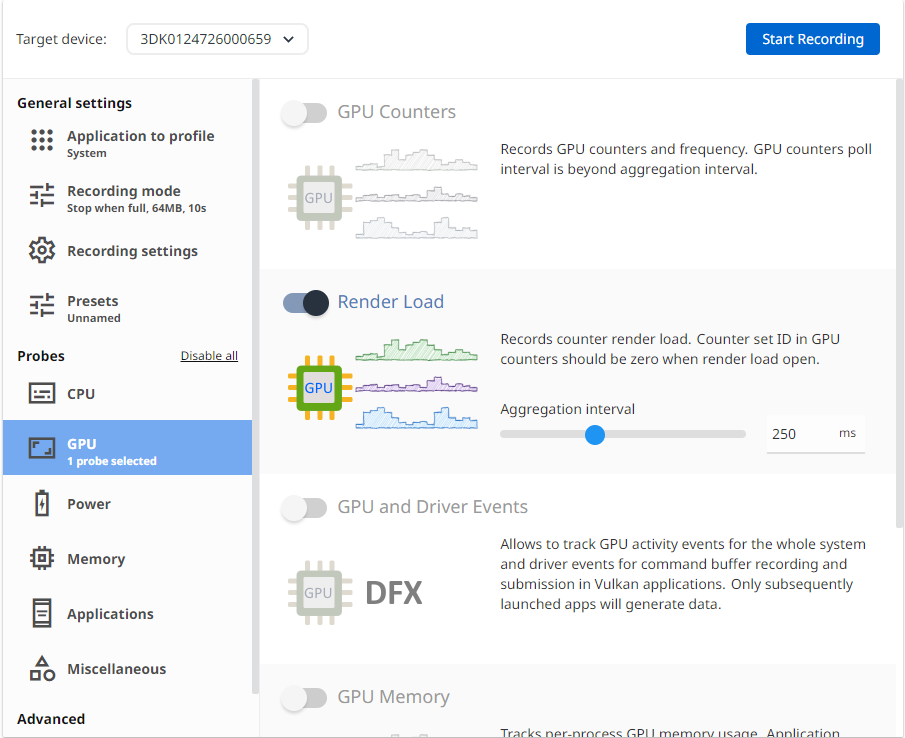 Render Load-GPU-Trace Data Sources-Graphics Profiler Instructions ...