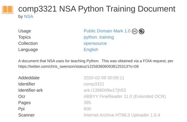 美国国家安全局 NSA 的 Python 培训文档公开-华为开发者话题 | 华为开发者联盟