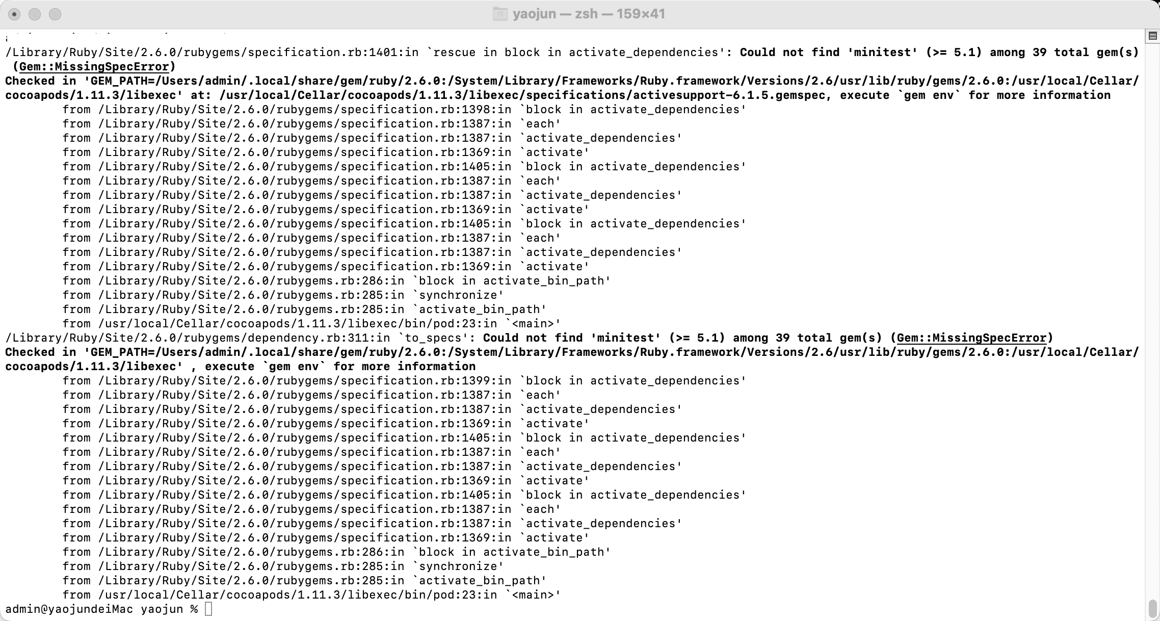 MacOS升级后cocoapods报错问题-华为开发者问答 | 华为开发者联盟