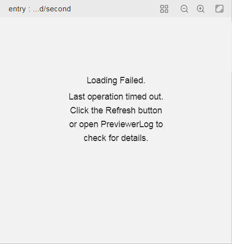 previewer总是 Loading failed. Last operation timed out. Click the Refresh button or open ...