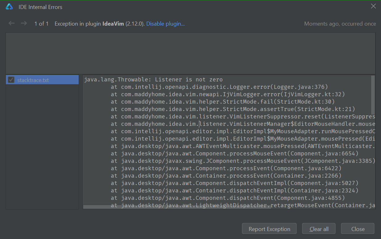 DevEco IdenVim插件抛异常-华为开发者问答 | 华为开发者联盟