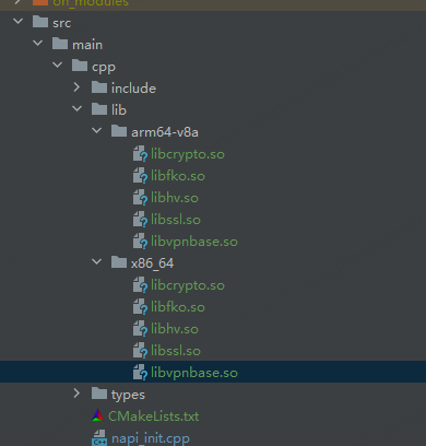 通过鸿蒙NDK编译的arm64-v8a的libhv.so库在运行时报错，Error loading header: can't find library libhv.so in ...