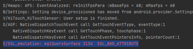E/EGL_emulation: eglQuerySurface 313d EGL_BAD_ATTRIBUTE-华为开发者问答 | 华为开发者联盟