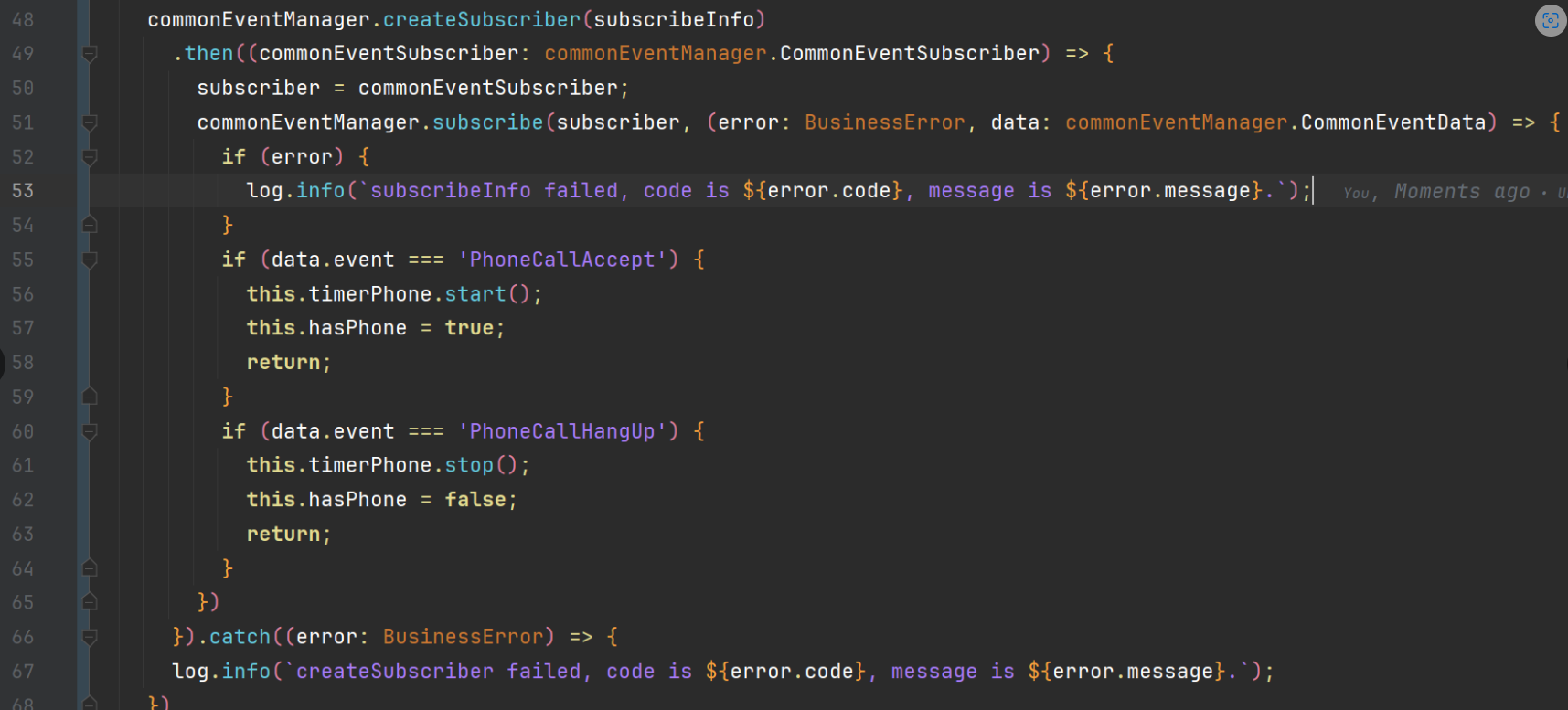 HarmonyOS 订阅事件里面的对error的判断写法CodeLinter会报错，如何解决？-华为开发者问答 | 华为开发者联盟