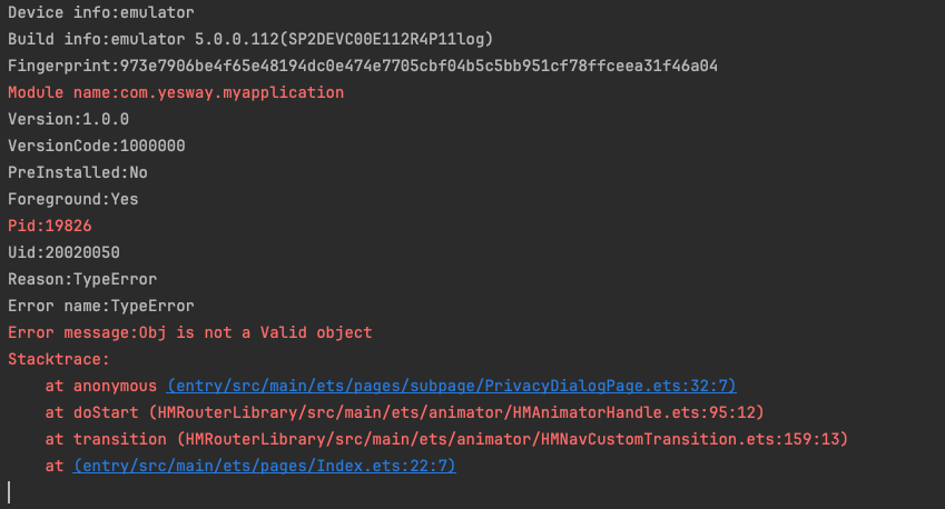 HMRouter 使用dialog动画配置colorOption提示Error message:Obj is not a Valid object-华为开发者问答 | 华为开发者联盟