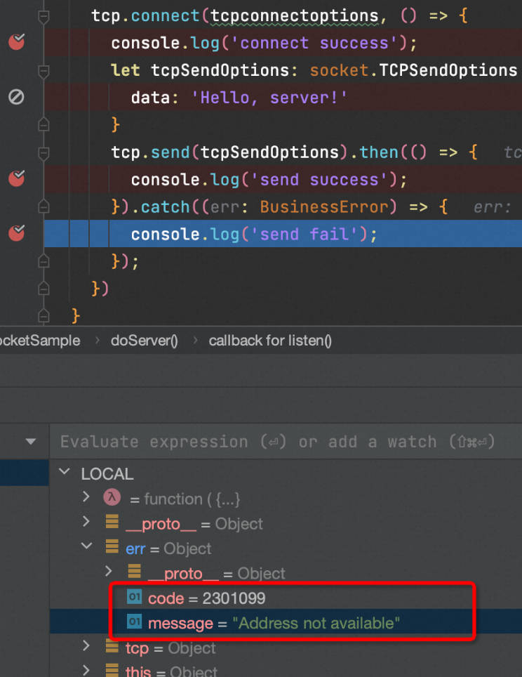 ohos net socket (Socket连接) 测试demo没有验证通过-华为开发者问答 | 华为开发者联盟