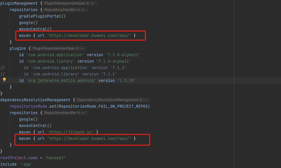 Cannot resolve external dependency com.huawei.agconnect:agcp:1.6.0.300 because no repositories ...